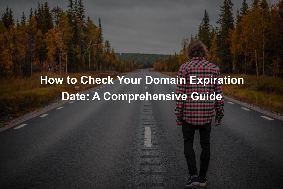 How To Check Your Domain Expiration Date A Comprehensive Guide