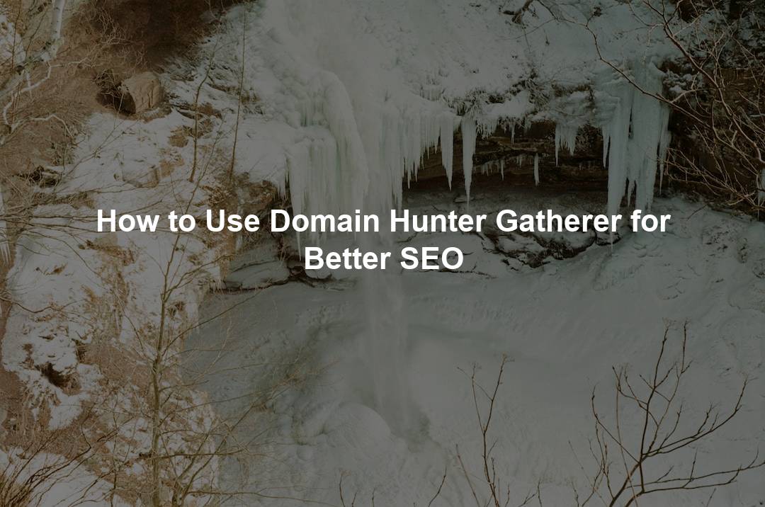 How to Use Domain Hunter Gatherer for Better SEO – Domain Nexus